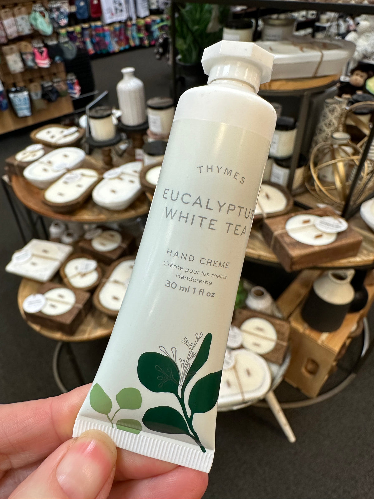 Thymes Eucalyptus White Tea Petite Hand Cream 1 oz