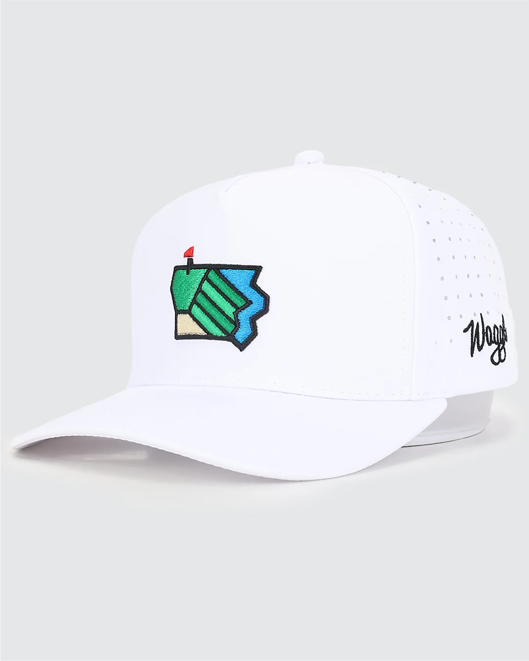 Waggle Golf Hat Iowa – White