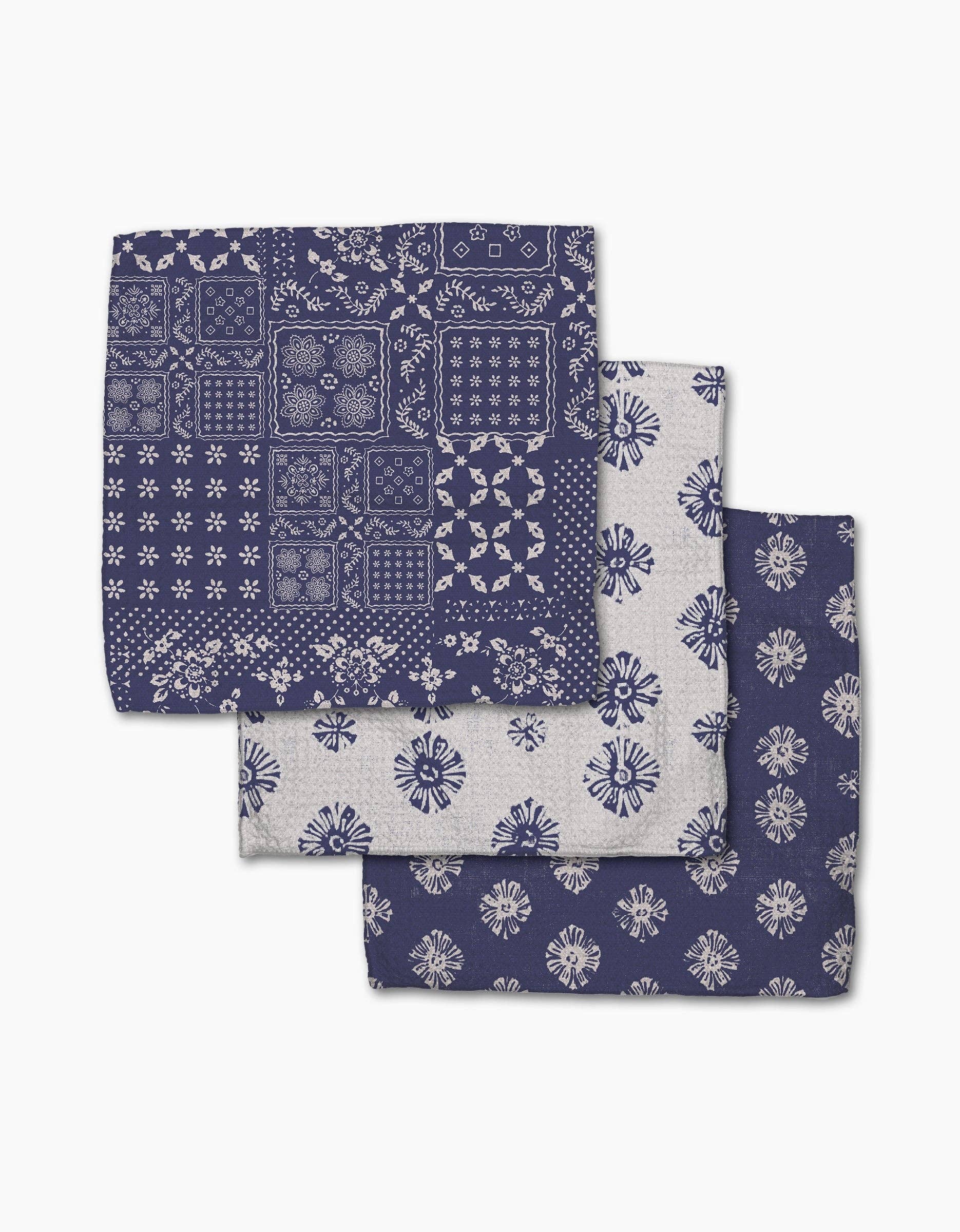 Geometry Flowing Ocean Dishcloth Set
