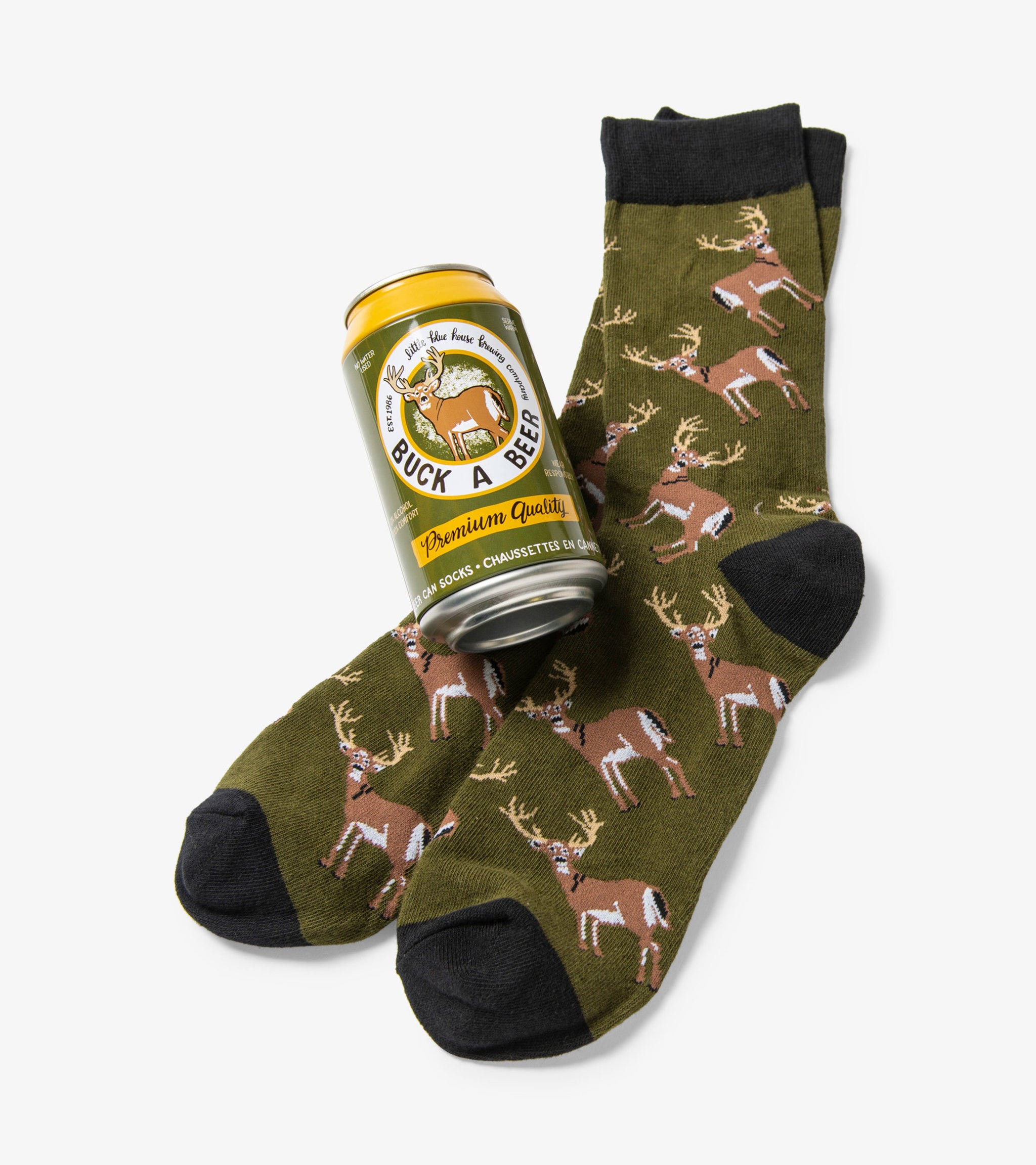 Buck A Beer Men's Beer Can Sock